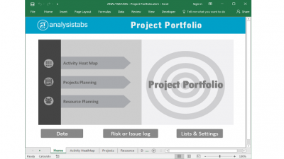 Simple Project Portfolio Templates - Excel | Analysistabs® Pro