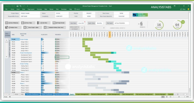 Ultimate Excel Project Management Template - Standard Version ...