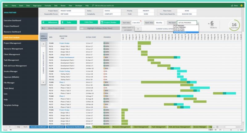 Ultimate Excel Project Management Template - Advanced Version ...