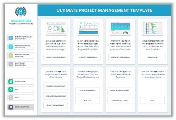 Ultimate Excel Project Management Template - Advanced Version ...