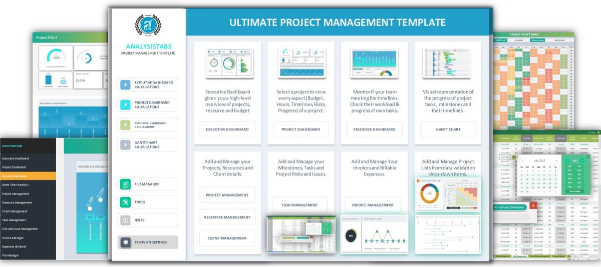 Ultimate Excel Project Management Template - Advanced Version ...