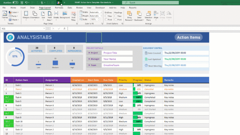 20+ Essential Excel Project Management Templates Pack | Analysistabs® Pro