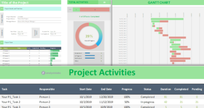 Project Plan Excel Templates - Analysistabs