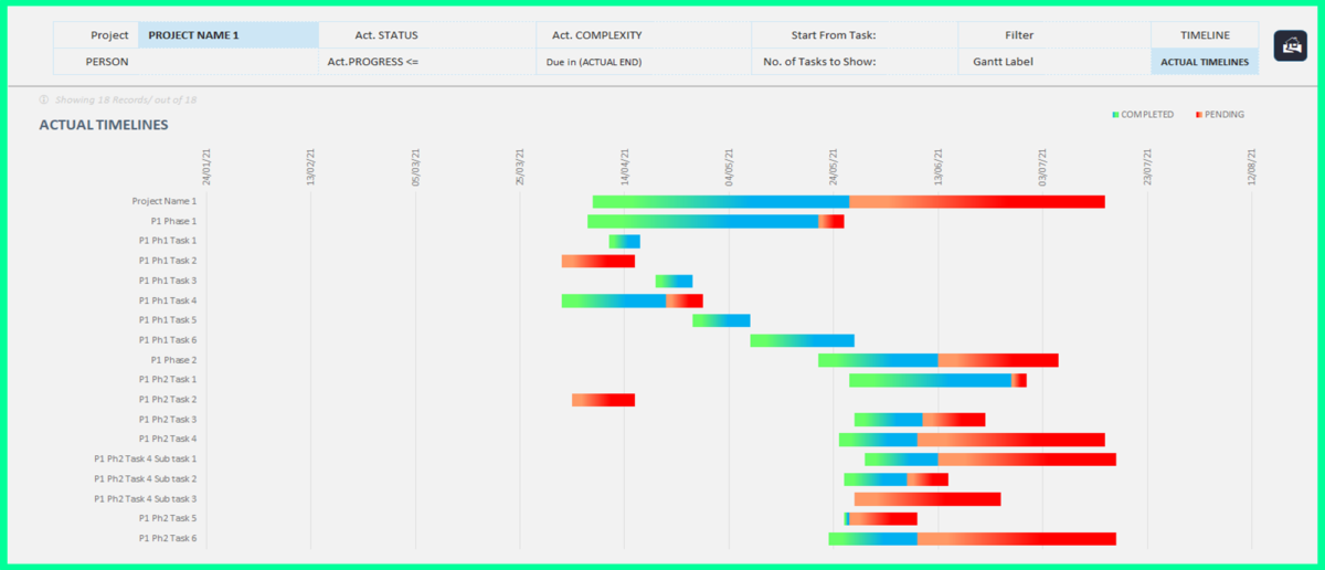 Project Plan Excel Templates | Analysistabs® Pro