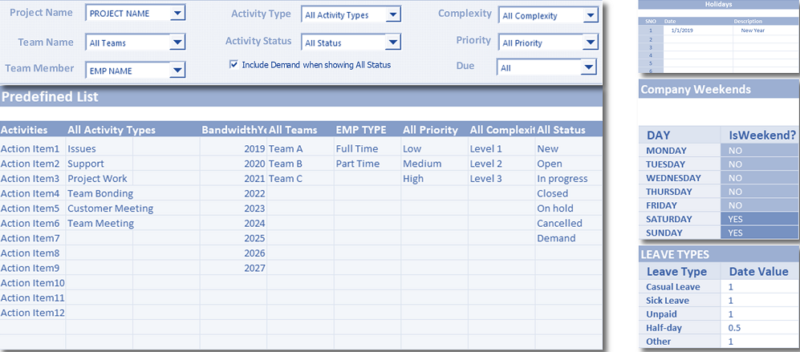Project Resource Management Excel Templates | Analysistabs® Pro