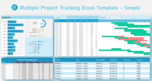 Multiple Project Plan Excel Template | Analysistabs® Pro