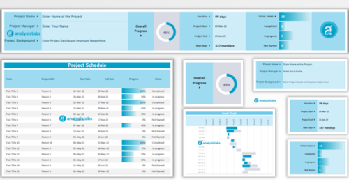 Simple Project Plan Template Excel | Analysistabs® Pro