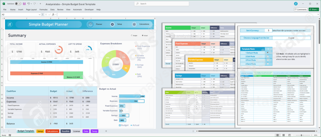 Simple Budget Excel Template