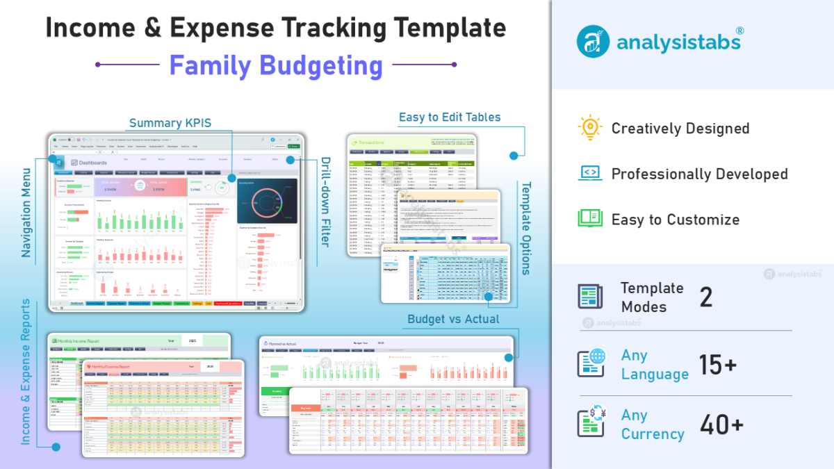 Income and Expense Excel Template