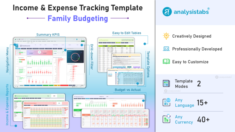 Income and Expense Excel Template