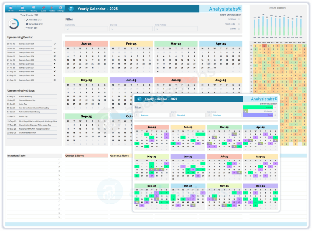 User Guide: How to Use AnalysisTabs Ultimate Calendar Template ...
