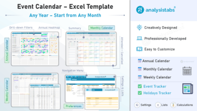 Ultimate Excel Calendar Template for Any Year - Annual, Monthly, Weekly ...